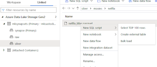 Azure Synapse Serverless Sql Pool Query Data Lake